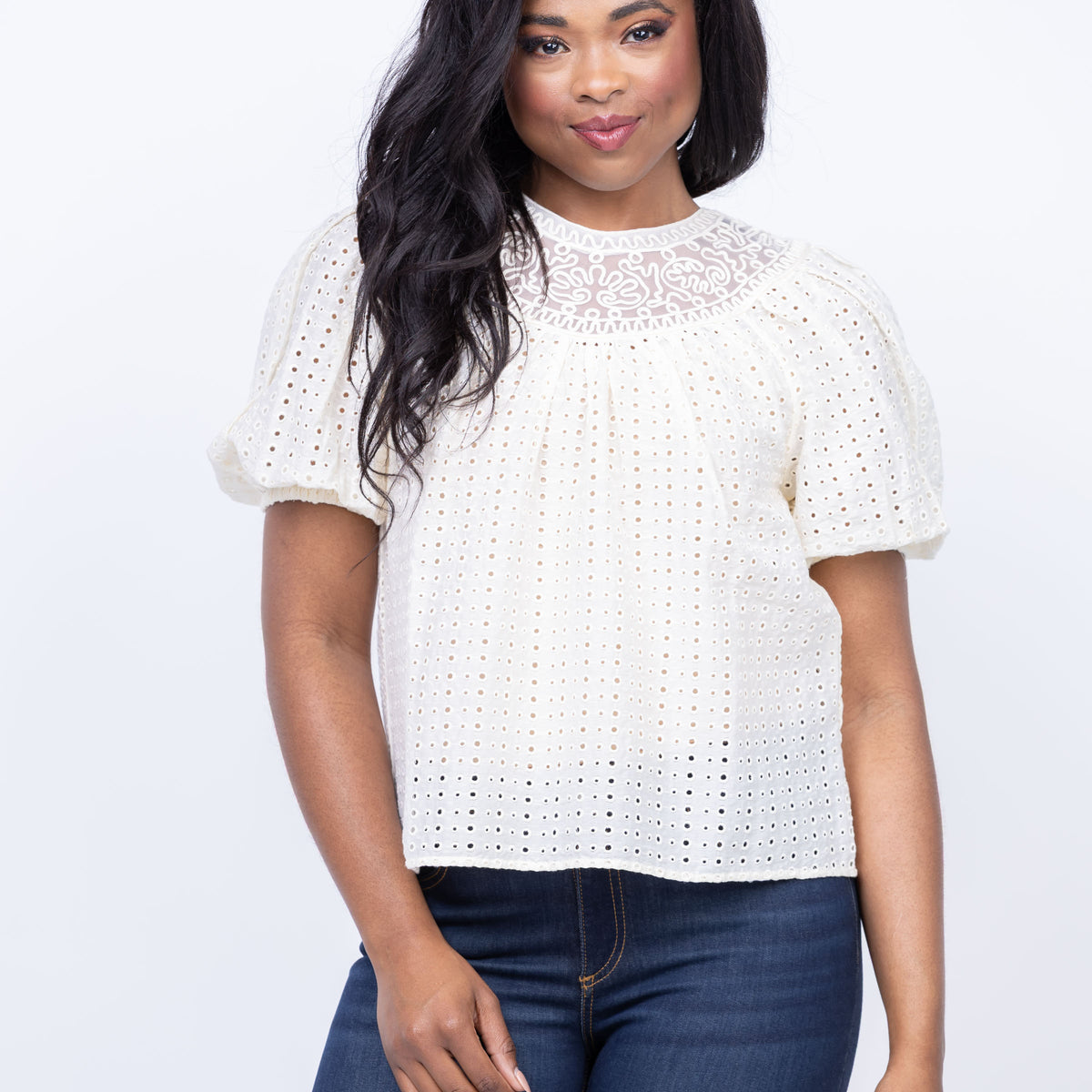 Ulla Johnson Amina Top in Ivory – CoatTails