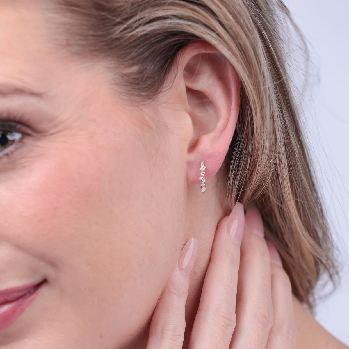 Dilamani Mixed Shape Diamond Earrings in 14k Yellow Gold – CoatTails