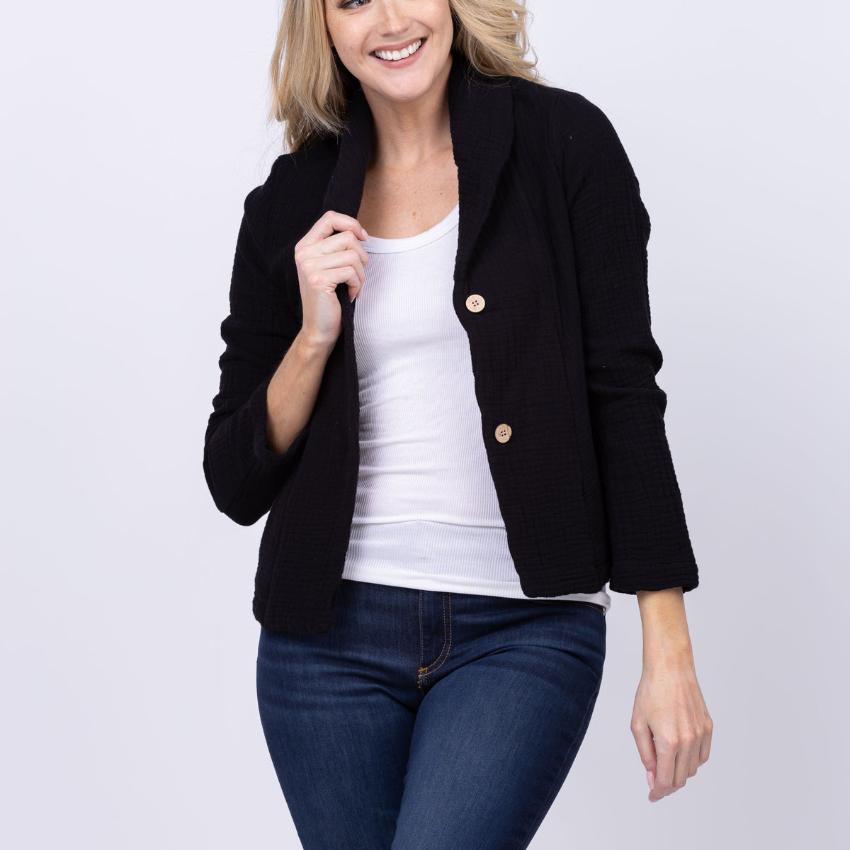 Dylan Blake Blazer In Black – CoatTails