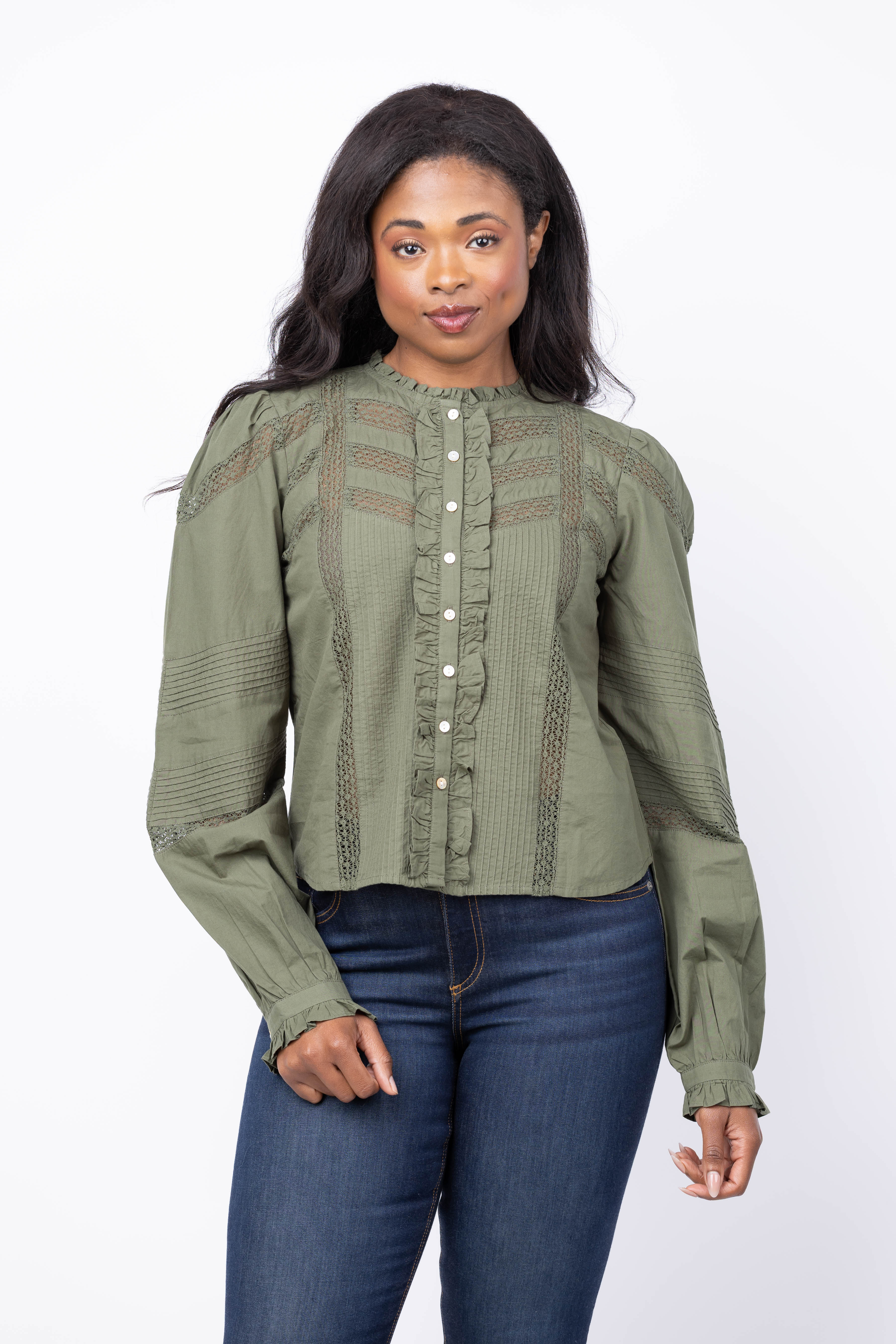 Love The Label Delia Top in Green