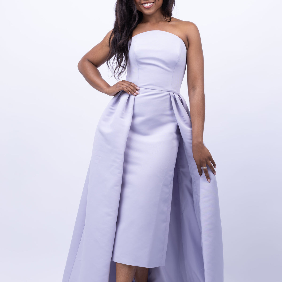 Amsale Tea Length Dress in Lilac – CoatTails