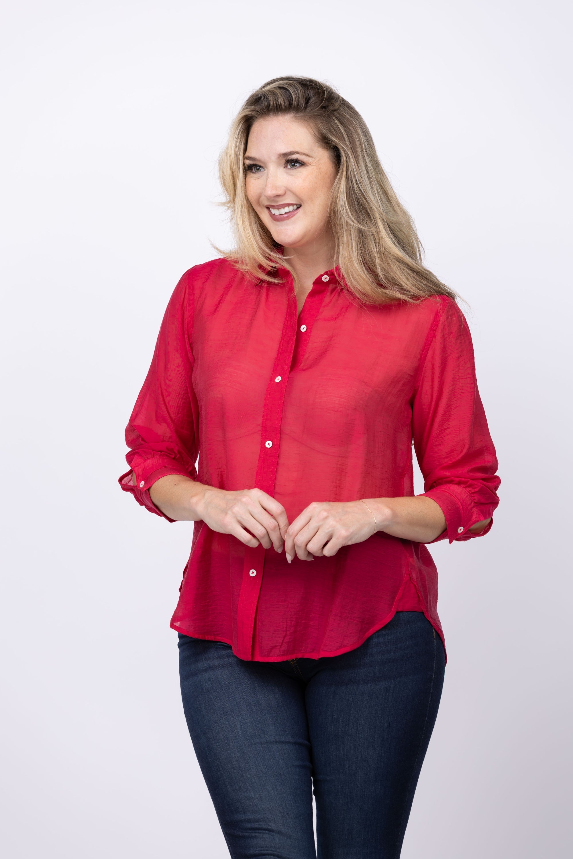 Nic + Zoe Breeze Shirt in Daiquiri