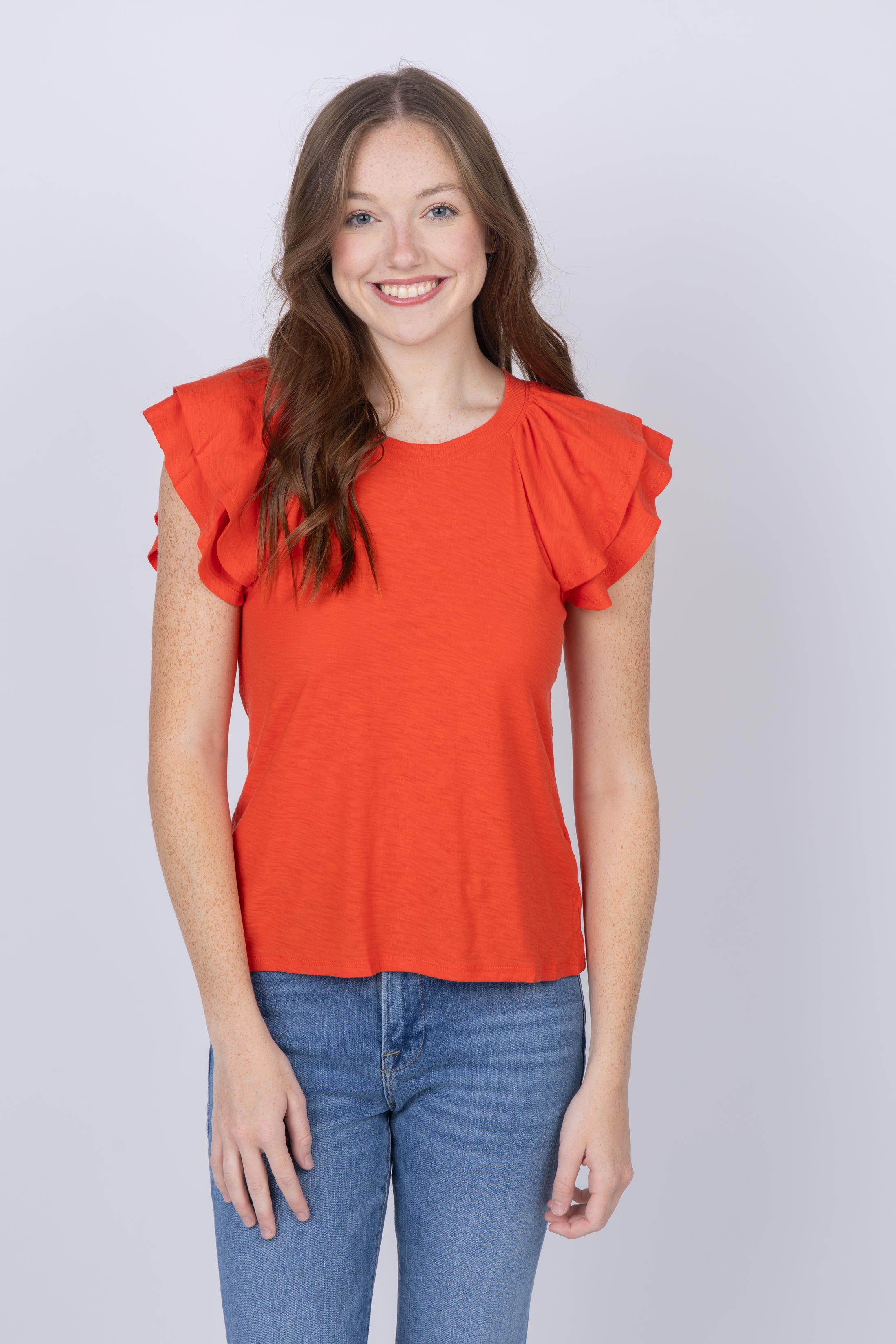 Nation Ltd Florry Ruffled Top in Golden Gate