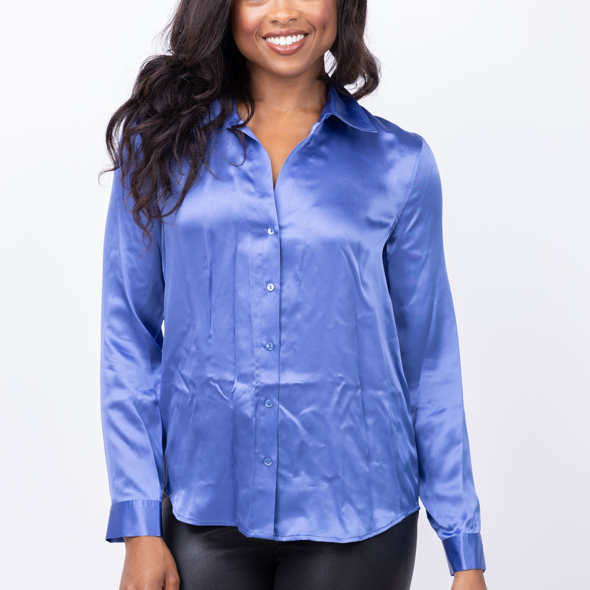 L'Agence Tyler Long Sleeve Blouse in Dusty Periwinkle – CoatTails