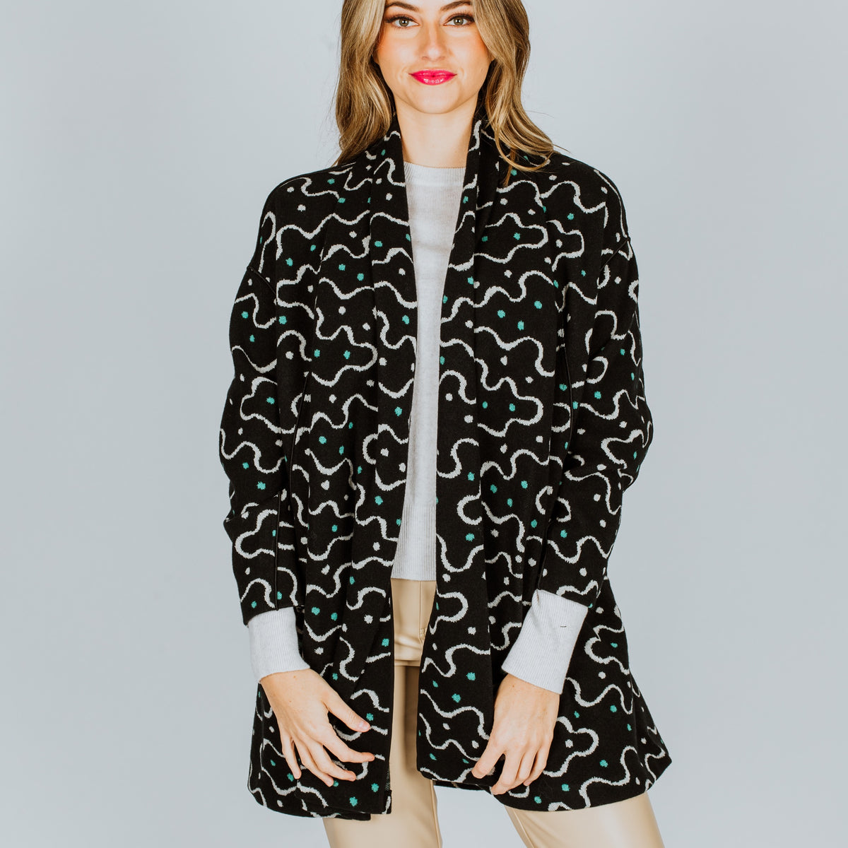 DVF Moxie Oversized Coat in Snake Stripe Large Black – CoatTails