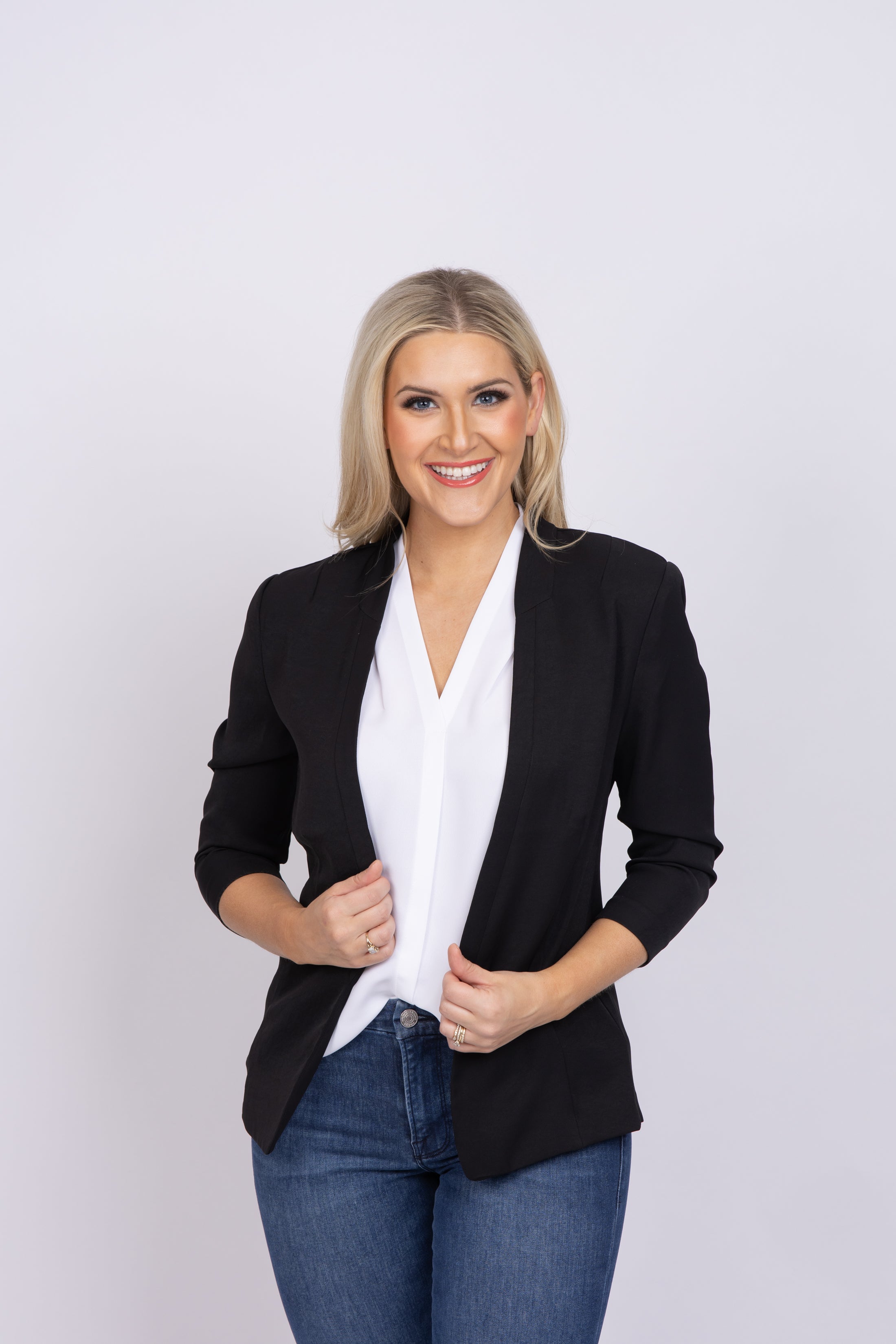 Nic+Zoe Smart Look Blazer In Black Onyx