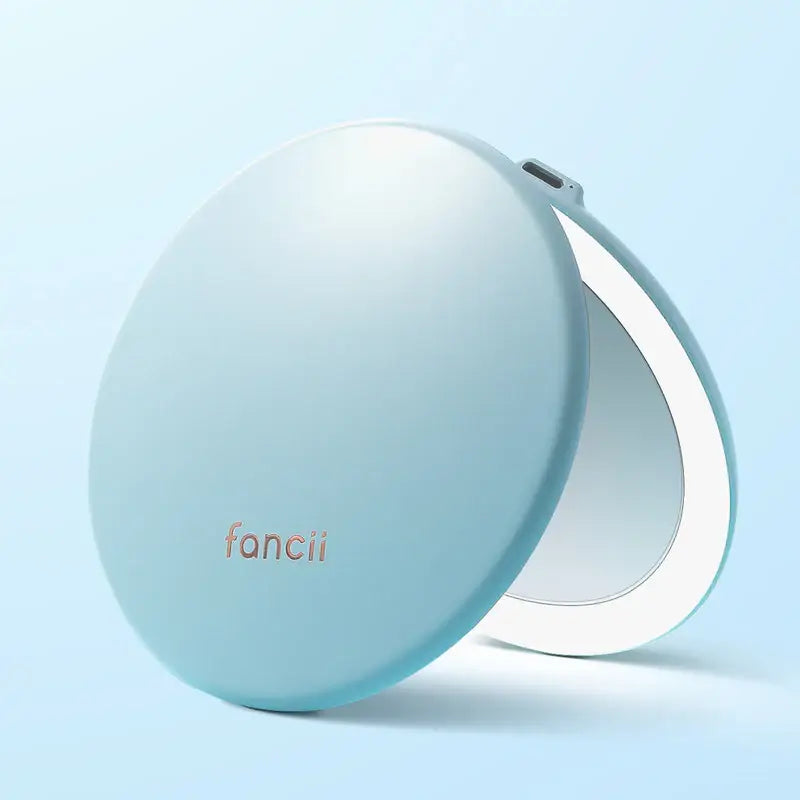 Taylor 5" Compact Mirror with LED Lights in Soft Sky – CoatTails